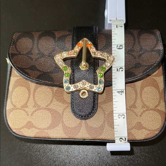 Coach | Bags | Coach Brown And Black Crossbody Bag With Star Clasp ...